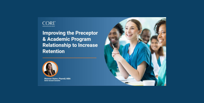 Webinar Recording: Improve Preceptor & Academic Program Relationship